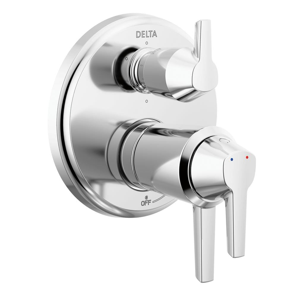 Delta Galeon 2-Handle Wall Mount Diverter Valve Trim Kit with 6-Setting ...