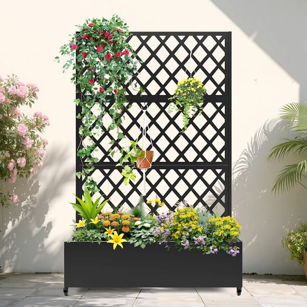 ABORON Galvanized Raised Garden Bed Kit 71 in. x 35 in. x 59 in. Metal ...