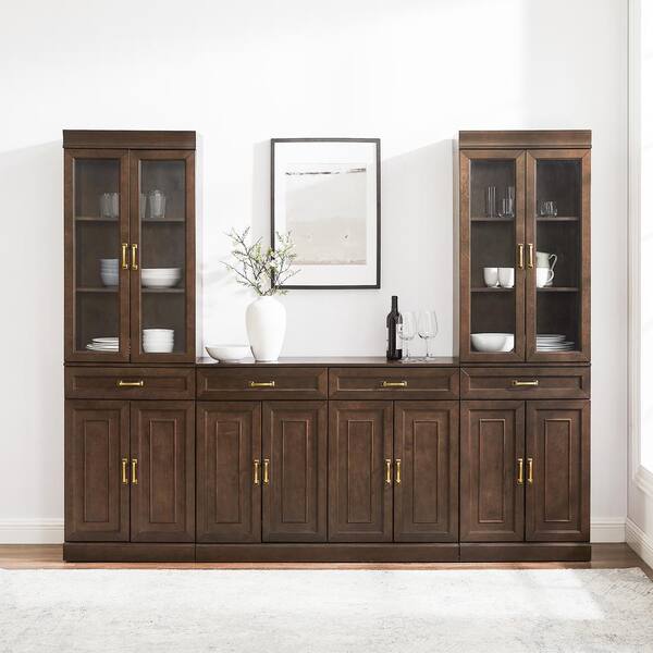 CROSLEY FURNITURE Stanton Coffee Engineered Wood 95 in. 3-Piece ...