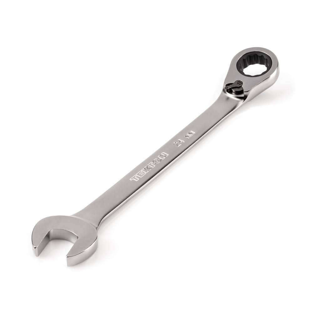 TEKTON 24 mm Reversible 12-Point Ratcheting Combination Wrench WRC23424 ...