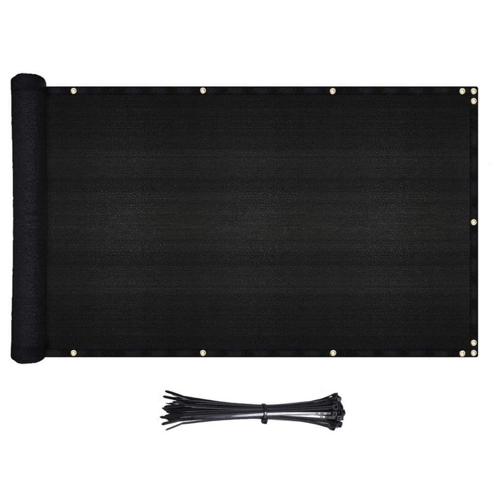 3.5 ft. x 16.5 ft. Privacy Screen Balcony Shield, Black D07V1D8V9P ...