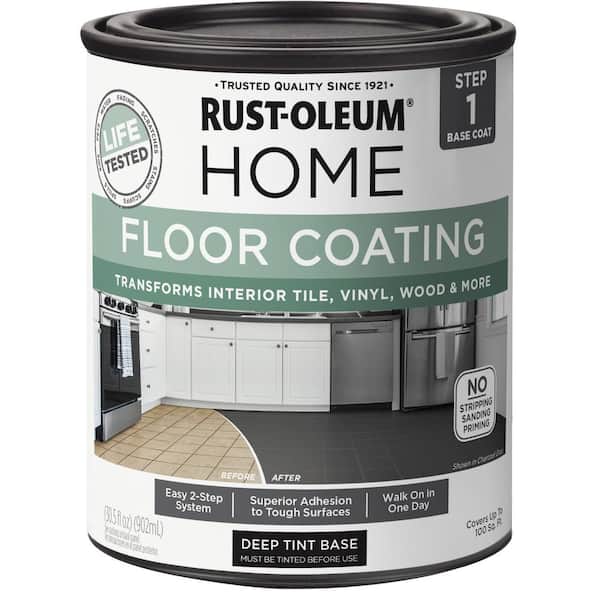 Rust-Oleum Home 1 qt. Deep Tint Base Interior Floor Coating 358877 ...