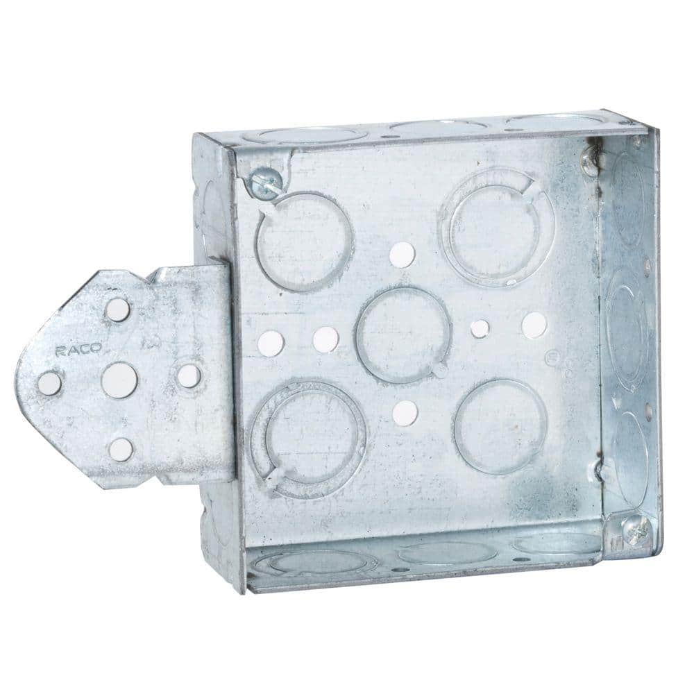 RACO 4 in. Square Welded Box, 1-1/2 in. Deep with 1/2 and 3/4 in. TKO's ...