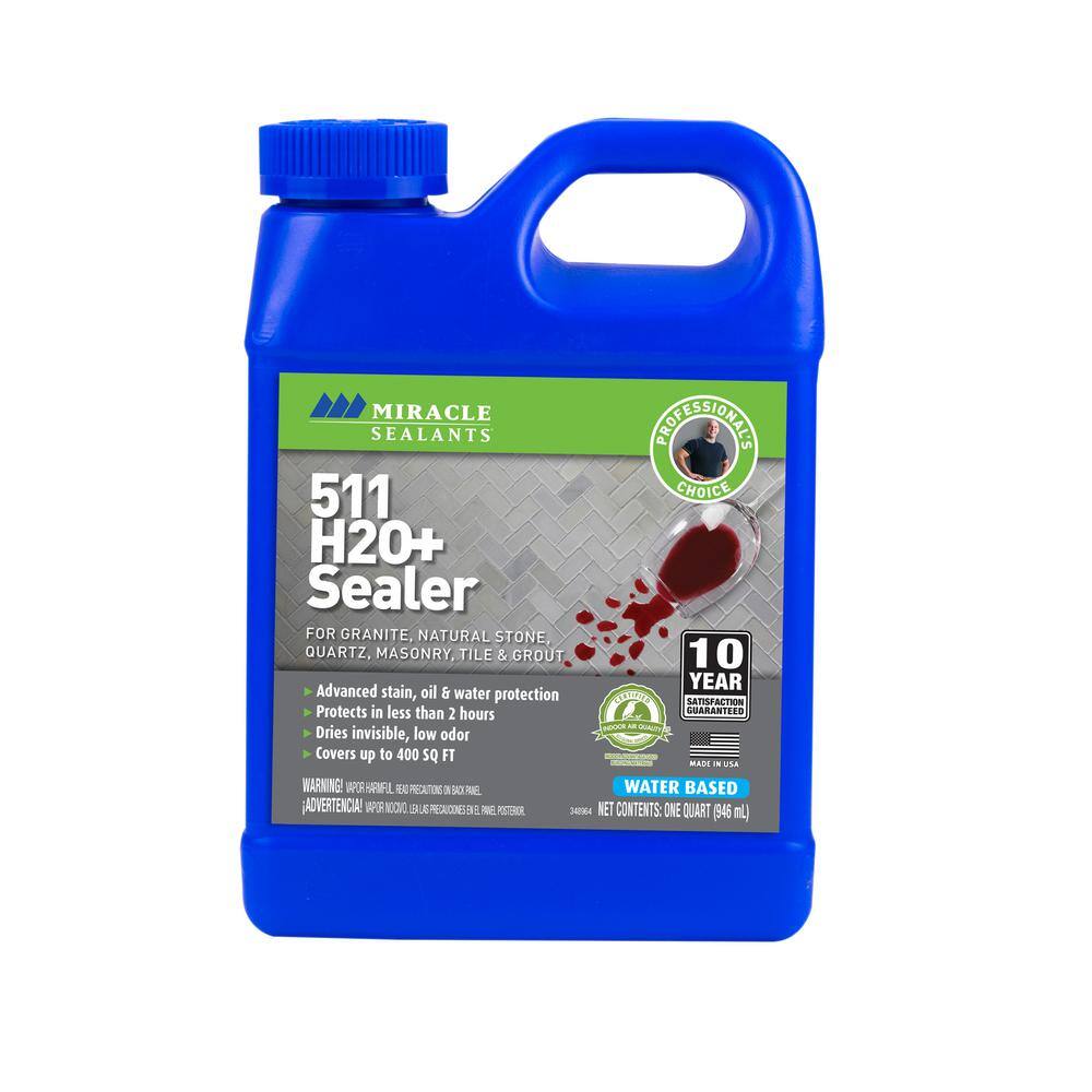 Miracle Sealants 511 H20 32 Oz Water Base Sealer H2O PL QT SG The