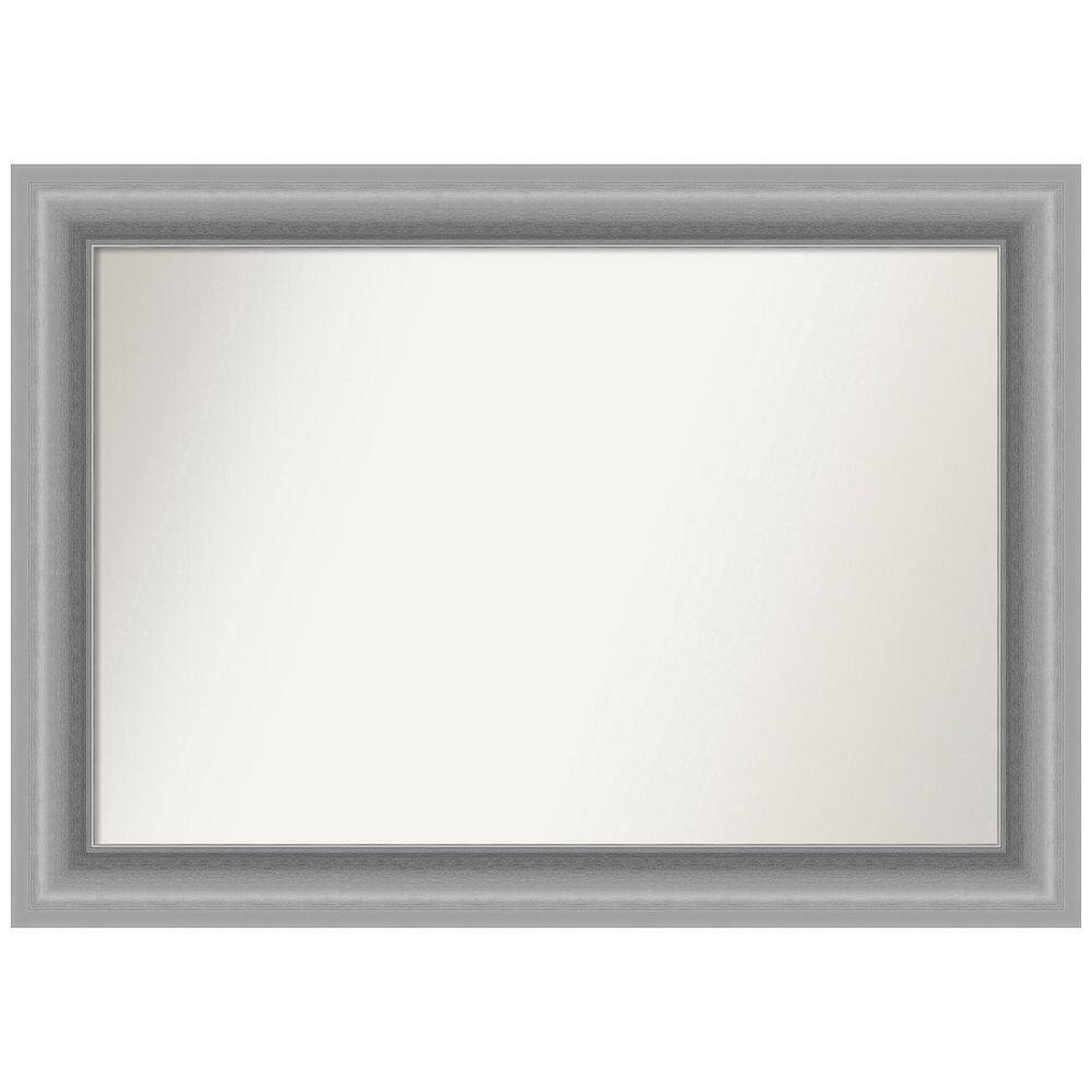Amanti Art Peak Polished Silver 42 in. W x 30 in. H Non-Beveled ...