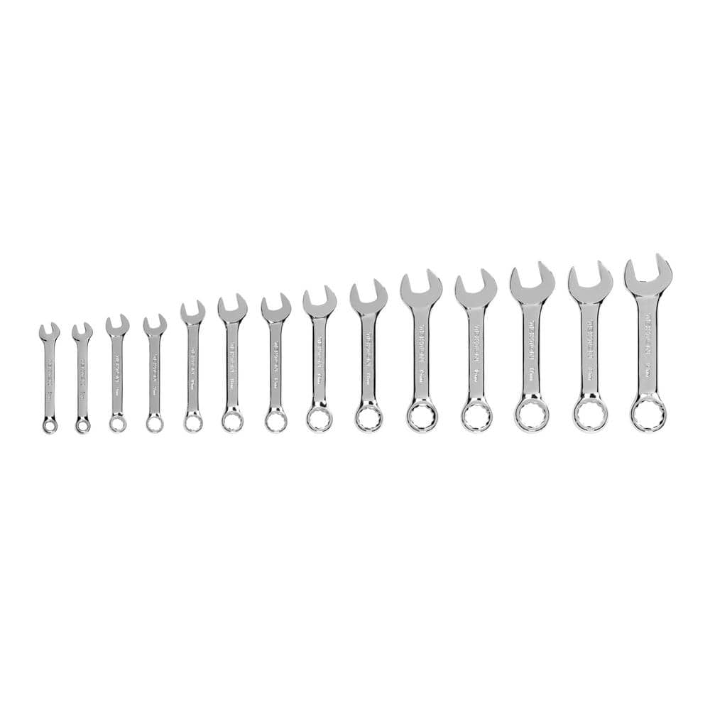 TEKTON 6-19 mm Stubby Combination Wrench Set (14-Piece) WCB90402 - The ...