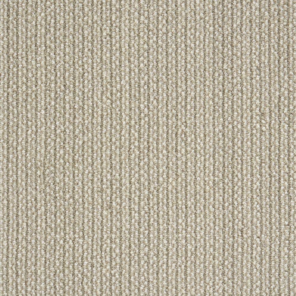 Natural Harmony Panorama Tweed Ash Beige 12 ft. 36 oz. Wool Loop ...