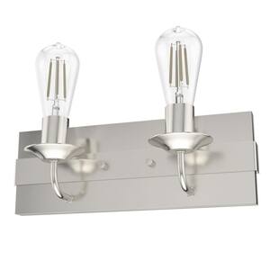 Hunter Perch Point 18 in. 4-Light Brushed Nickel Semi-Flush Mount 19423 ...