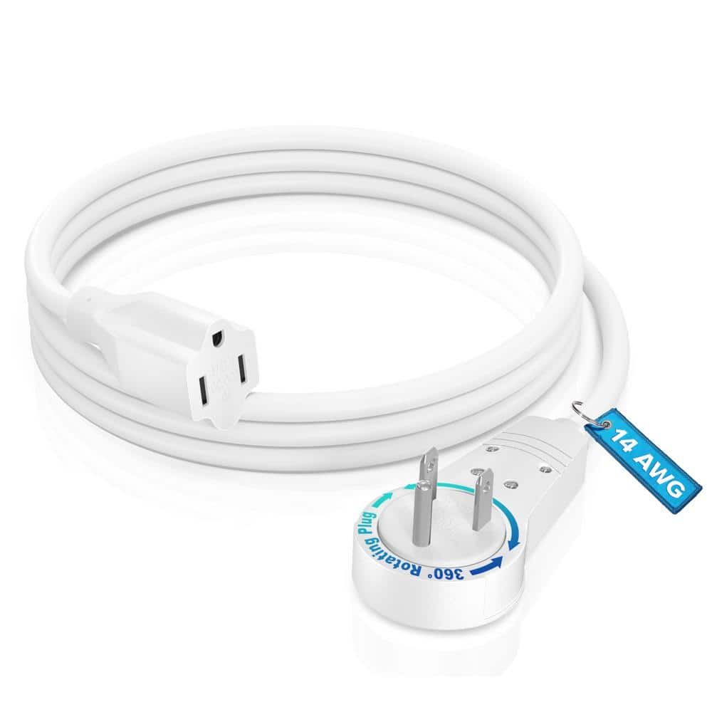 MAXIMM 4 ft. 14/3 Medium/Heavy Duty Indoor Extension Cord with 360 ...