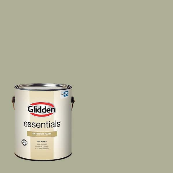 Glidden Essentials 1 gal. PPG1125-4 Olive Sprig Flat/Matte Exterior ...