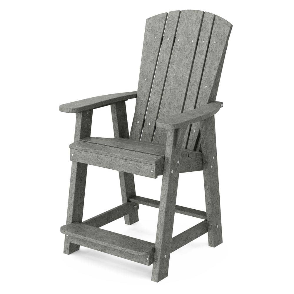 Wildridge Heritage Dark Gray Plastic Outdoor Balcony Chair LCC-150-DG ...