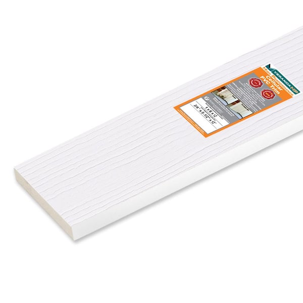 Veranda 3/4 in. x 5-1/2 in. x 12 ft. Reversible Vinyl Cellular PVC Trim ...