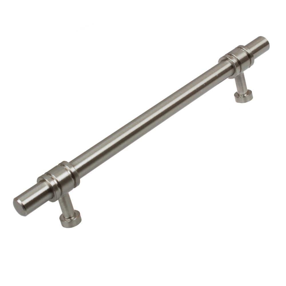 GlideRite 6-1/4 in. Center-to-Center Satin Nickel Solid Steel Barrel ...