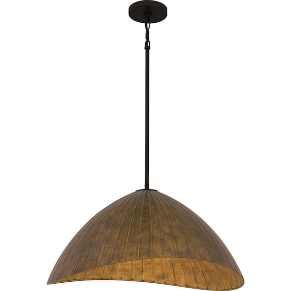 Quoizel Ariel 4-Light Matte Black Pendant Light with Metal Shade ...