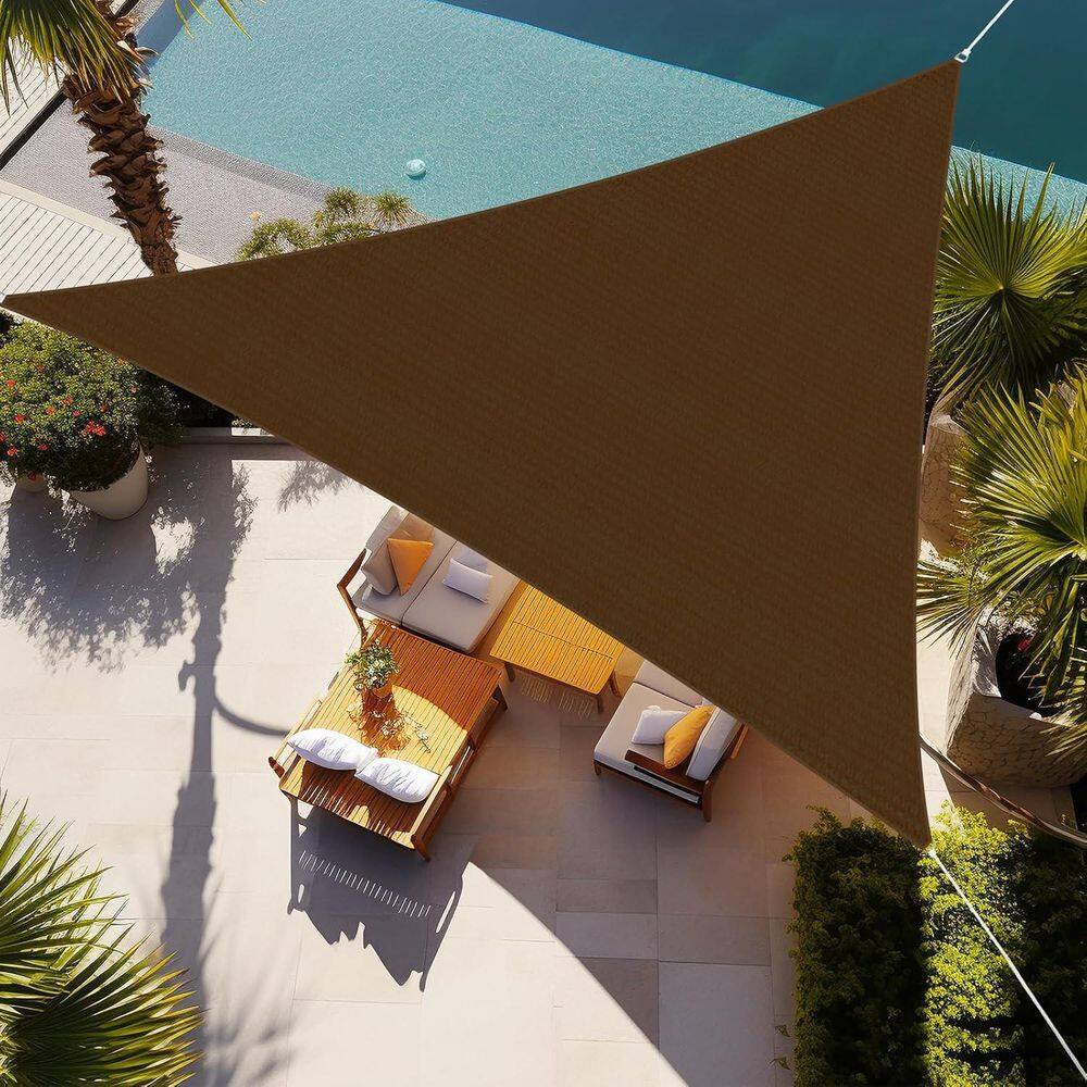 8 ft. x 8 ft. x 8 ft. Triangle Sun Shade Sail - UV Block Canopy for ...