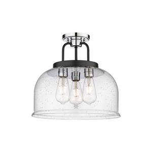 Quoizel Abode 15 in. 3-Light Polished Chrome Semi-Flush Mount PCAE1715C ...