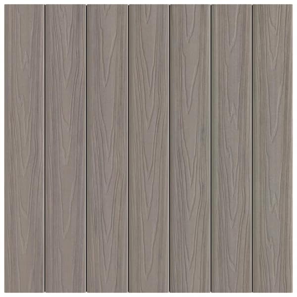 Fiberon ArmorGuard 15/16 in. x 5-1/4 in. x 8 ft. Coastal Gray Square ...