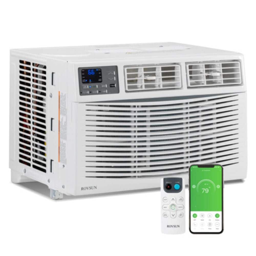 Karl home 18000 BTU (DOE) 230-Volt Wi-Fi Window Air Conditioner Cools ...