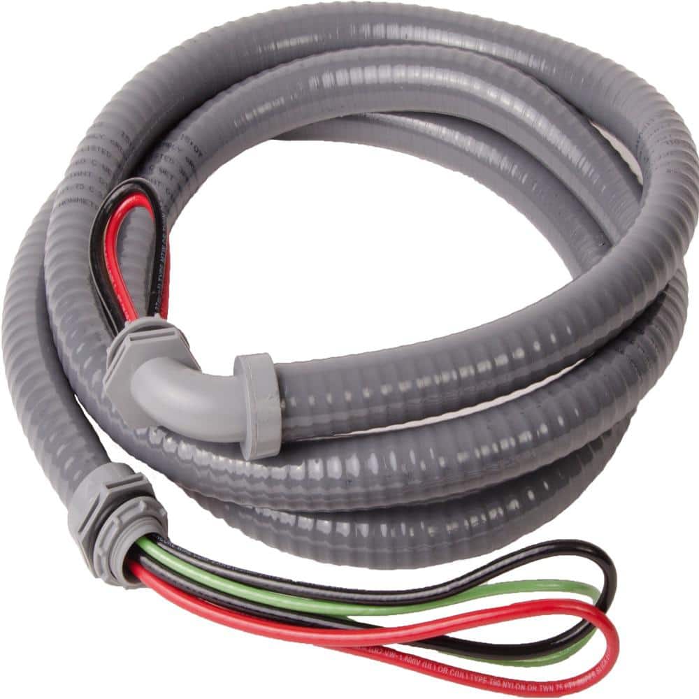 Diversitech 1/2 in. x 6 ft. Universal Non-Metallic Electrical Wire Whip ...