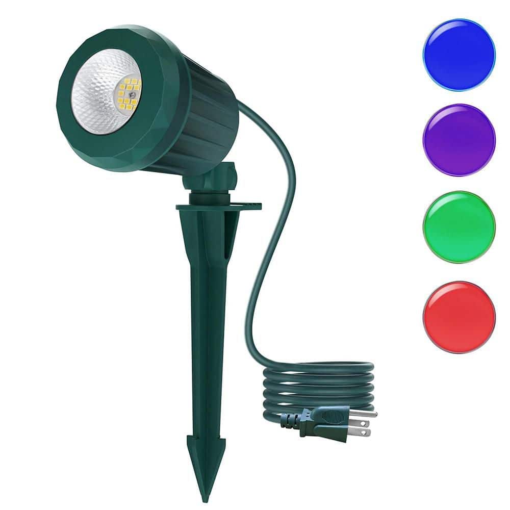 120V Green Plug in Outdoor IP67 Waterproof Spotlight with No Bulbs ...