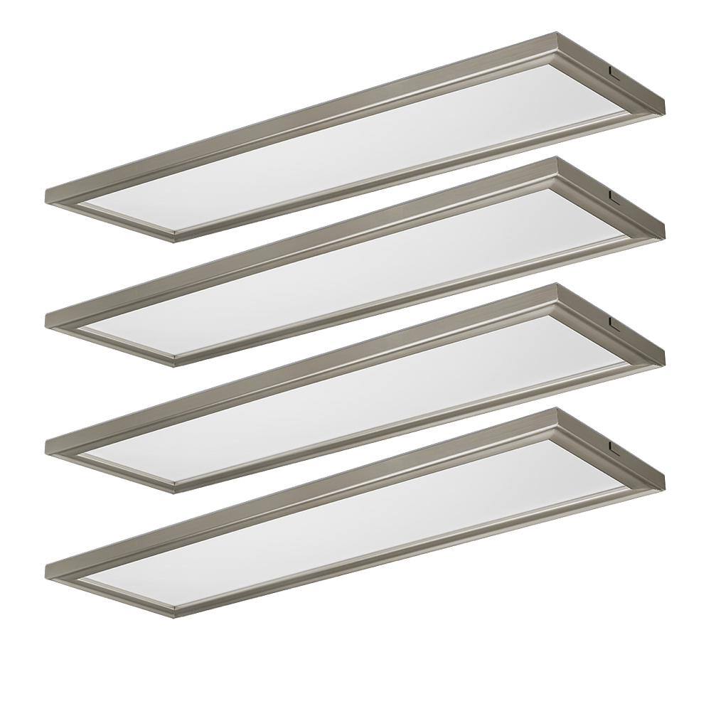 Commercial Electric 48 In X 15 In Low Profile Brushed Nickel Color