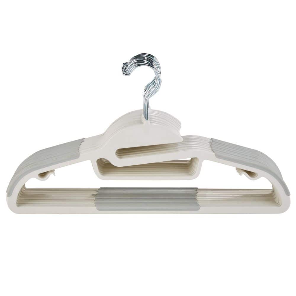 SIMPLIFY 16 Pack Plastic Collar Saver Hangers in White 23363-WHITE ...