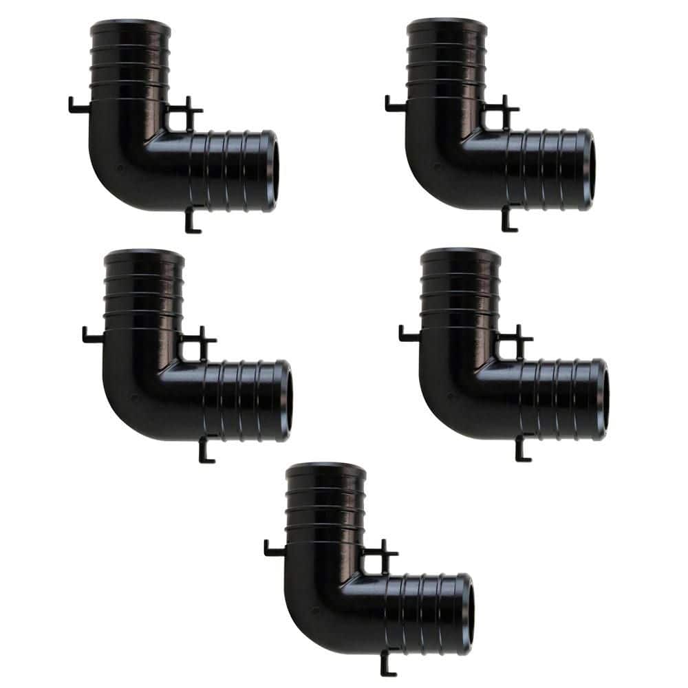 Apollo 1 in. Plastic PEX-B Barb 90-Degree Elbow (5-Pack) PXPAE115PK ...