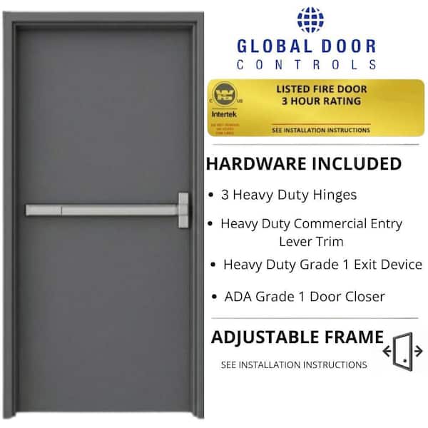 Reviews for Global Door Controls Flush Doors Series 36x80in. Right ...