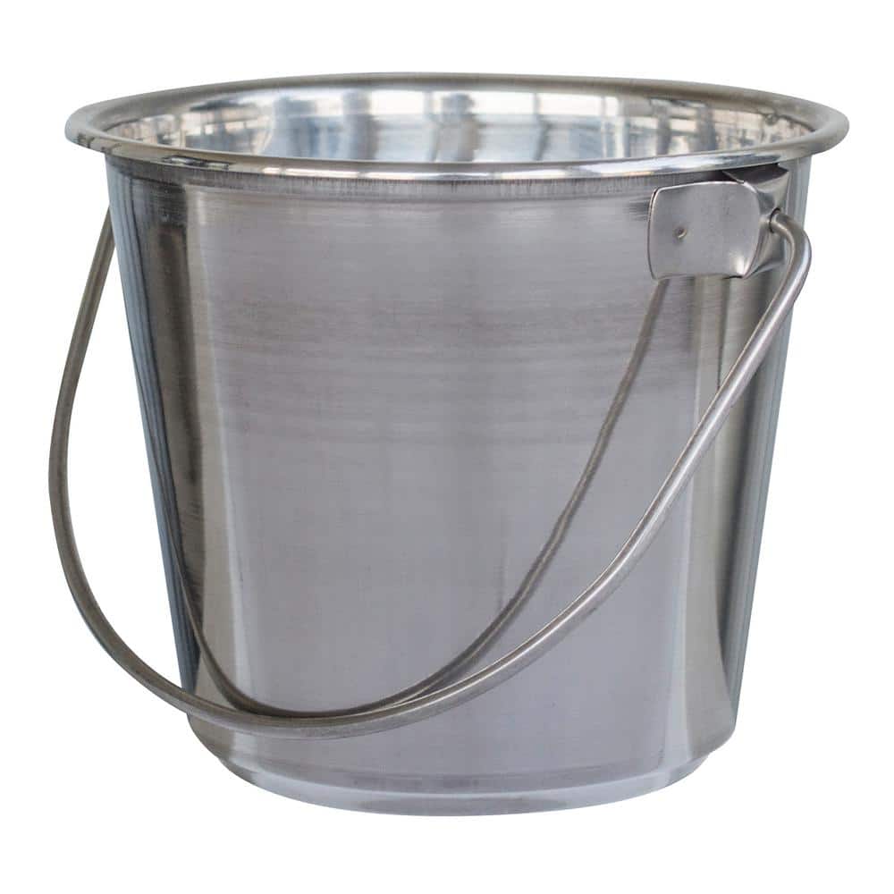 Sportsman 1 Qt. Stainless Galvanized Steel Bucket with Stainless Steel ...