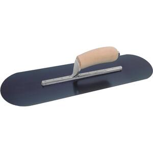 MARSHALLTOWN 20 in. x 5 in. Blue Steel Pool Trowel-Resilient Handle PT205BR