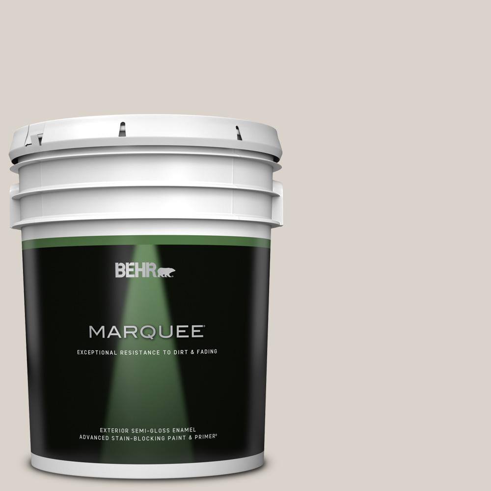 BEHR MARQUEE 5 gal. #N200-1 Moth Gray Semi-Gloss Enamel Exterior Paint ...