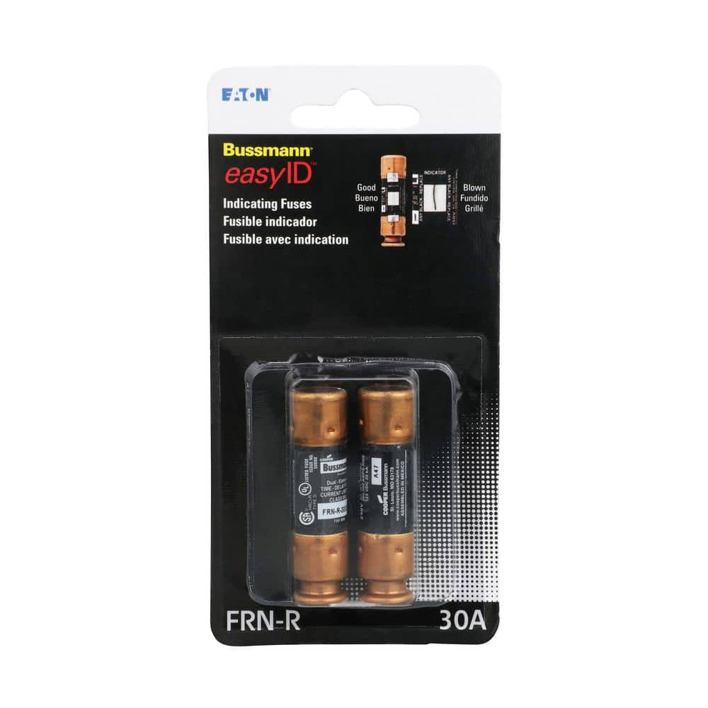 Cooper Bussmann FRN Series 30 Amp easyID Time-Delay Fuse Cartridges (2 ...
