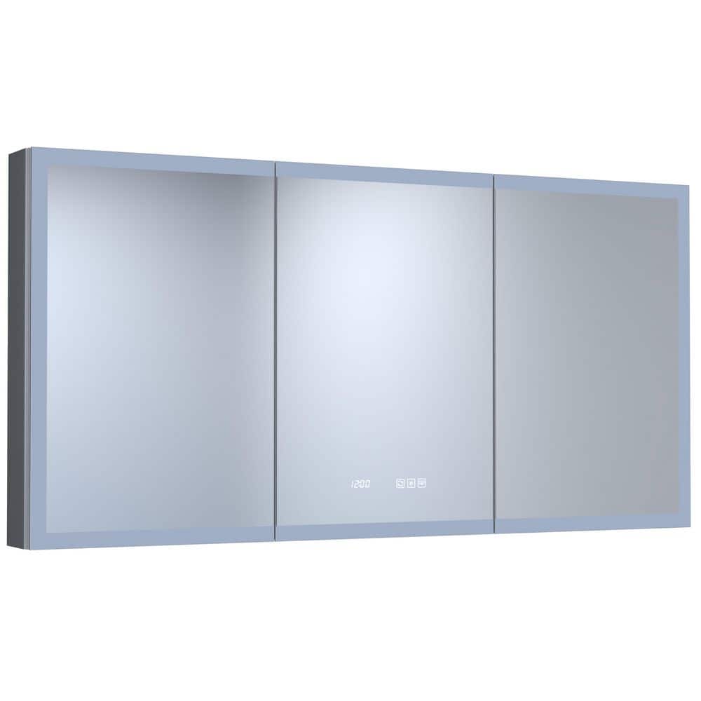 TCYO 60 in. W x 30 in. H Rectangular Aluminum Alloy Medicine Cabinet ...