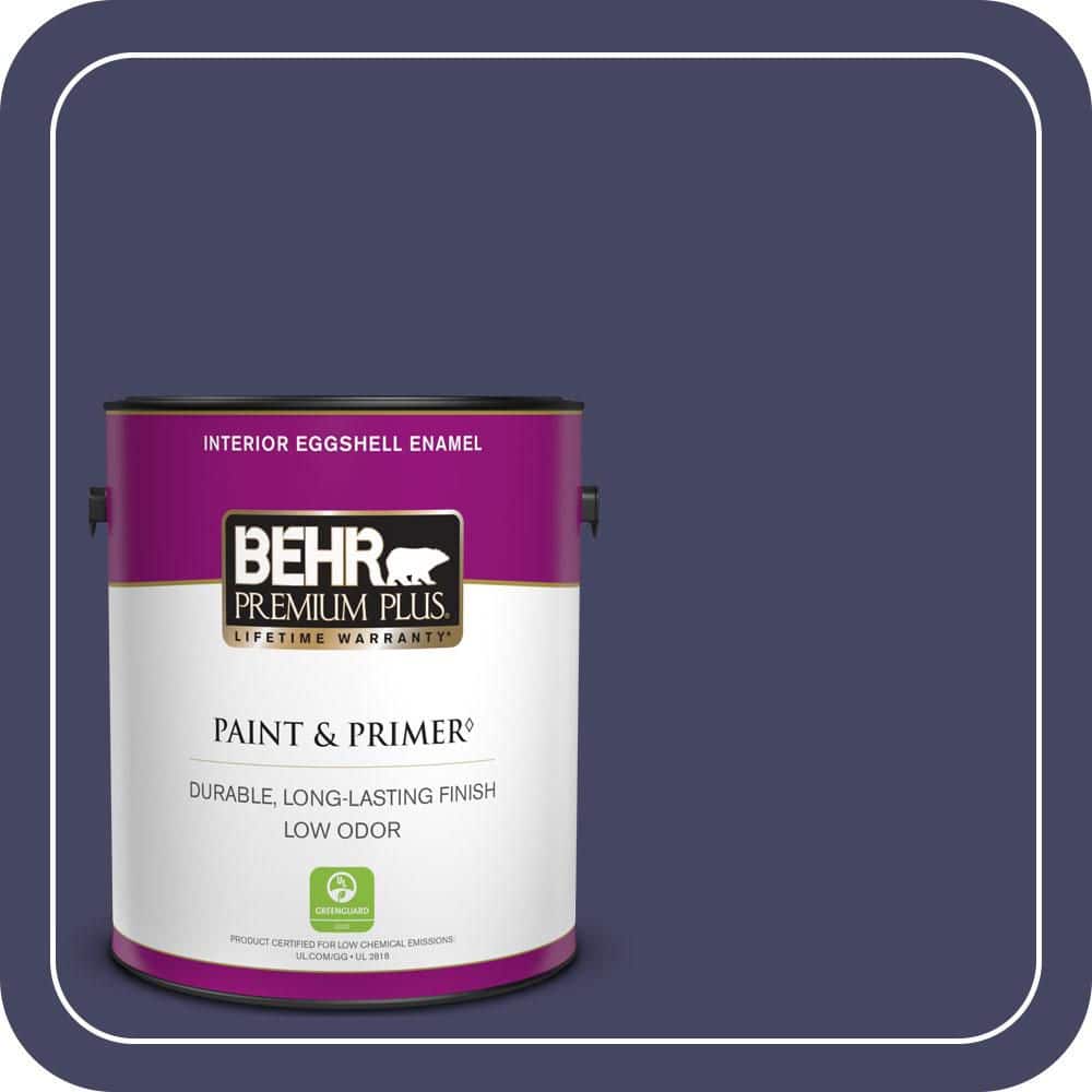BEHR PREMIUM PLUS 1 gal. #S-H-630 Lunar Eclipse Eggshell Enamel Low ...
