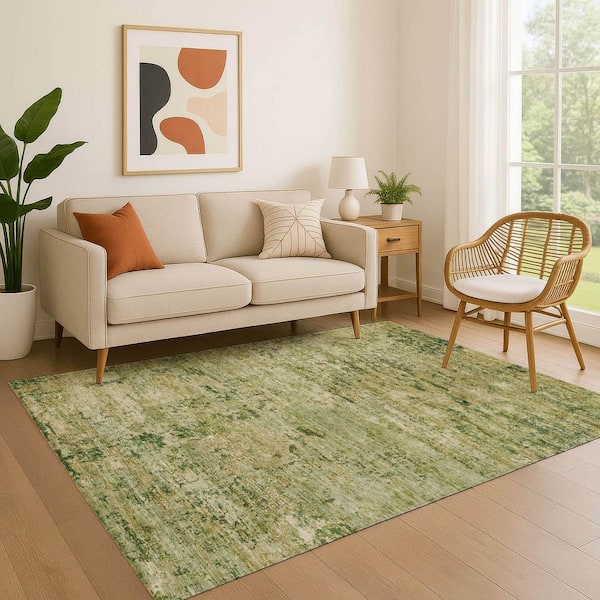 Addison Rugs Mayfield Premium Machine Washable Abstract AMF1723 Fern 9 ...