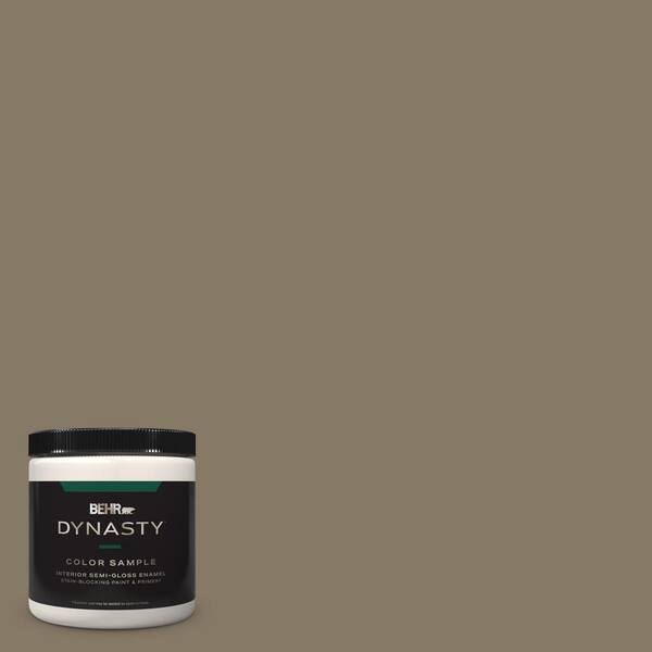 BEHR DYNASTY 8 oz. #740D-6 Mountain Elk Semi-Gloss Enamel Stain ...