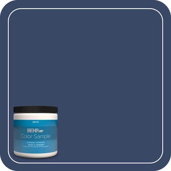 BEHR PREMIUM PLUS 8 oz. #MQ5-14 Bon Nuit Satin Enamel Interior/Exterior ...