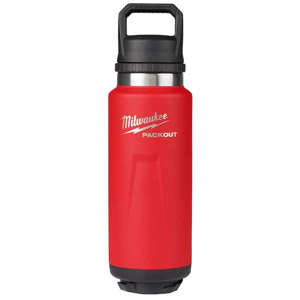 Milwaukee PACKOUT Red 36 oz. Insulated Bottle with Chug Lid 48-22-8397R ...