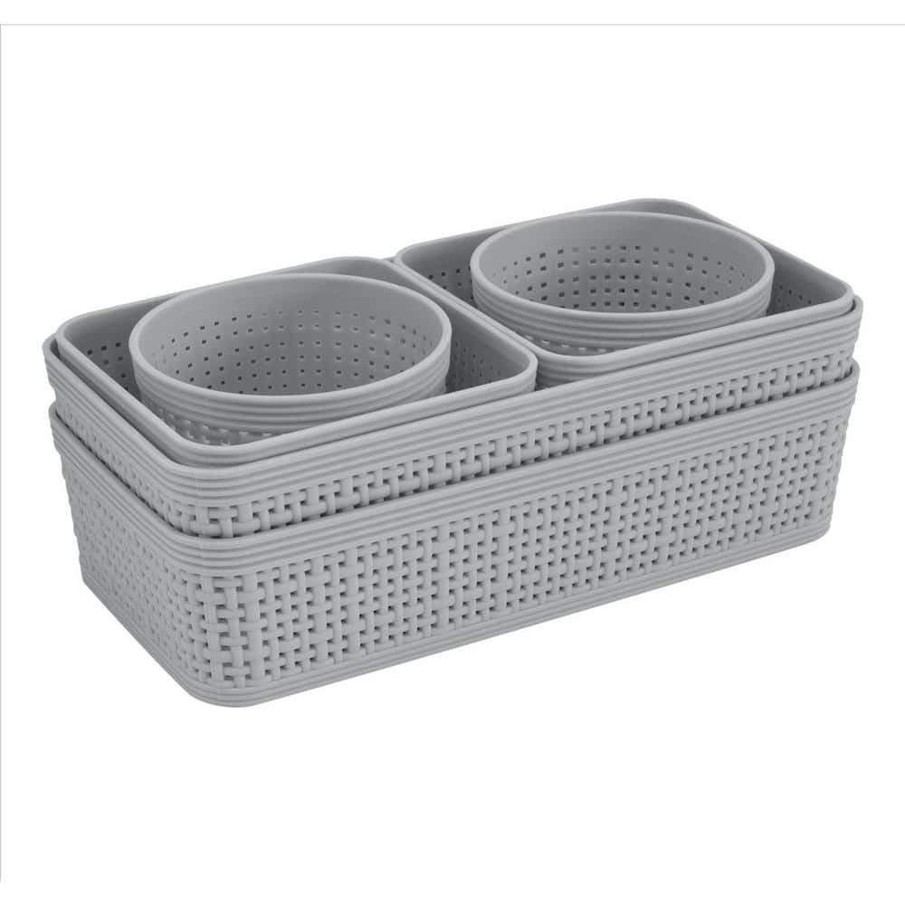 SIMPLIFY 6-Pack Organizing Set in Grey 30005-GREY - The Home Depot