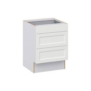 J COLLECTION Fairhope Bright White Slab Assembled ADA Drawer Base ...