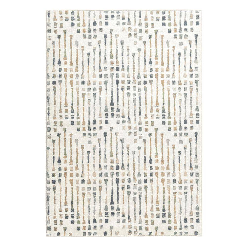 Orian Rugs Riverstone Janga 5 ft. 3 in. x 7 ft. 6 in. Soft White Area ...