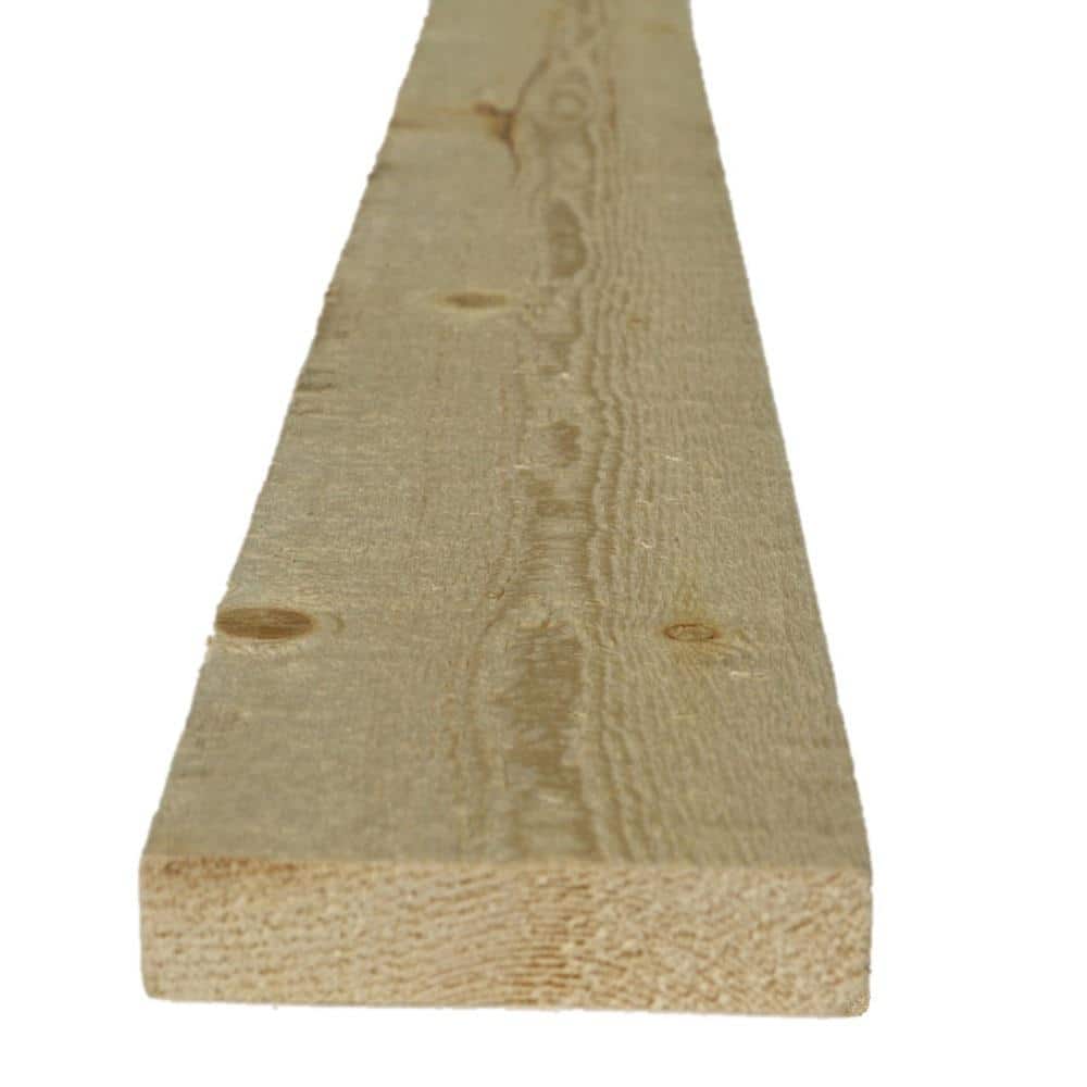 1 in. x 4 in. x 8 ft. S1S SPF Trim Board 148SPFS1S - The Home Depot
