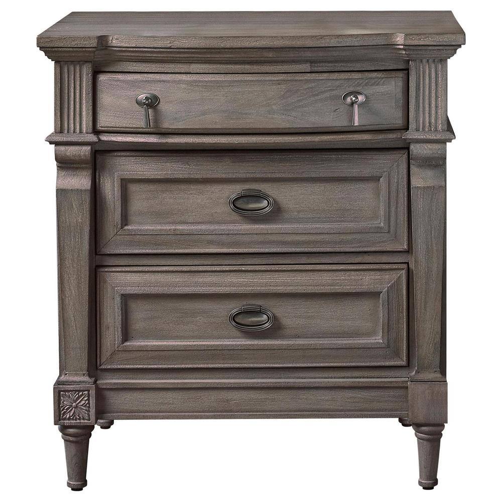 Coaster Alderwood French Gray 3-Drawer Nightstand 223122 - The Home Depot