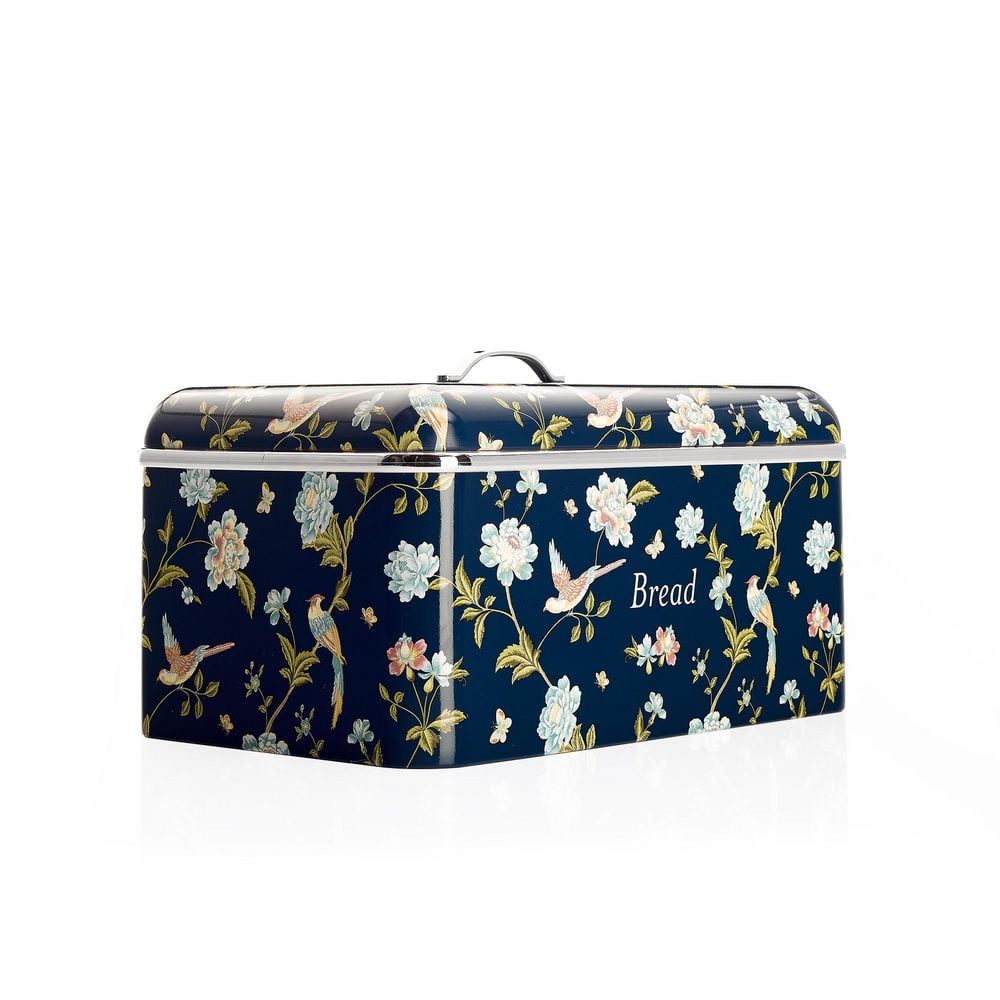 Laura Ashley VQ-Stainless Steel Single Bread Box Elveden Navy ...