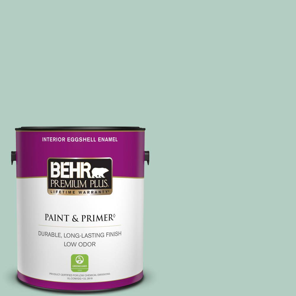 BEHR PREMIUM PLUS 1 gal. #M430-3 Wintergreen Dream Eggshell Enamel Low ...