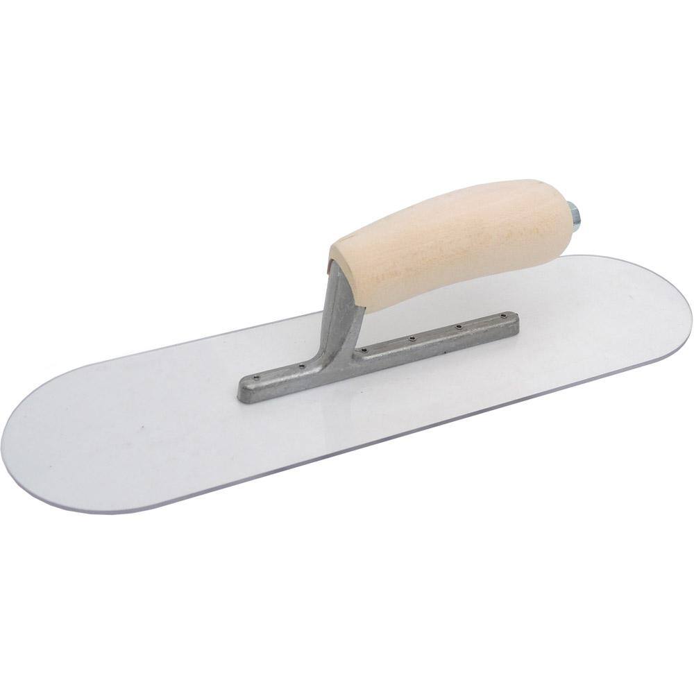 MARSHALLTOWN 14 in. x 4 in. Plastic Pool Trowel - Wood Handle PSP14 ...