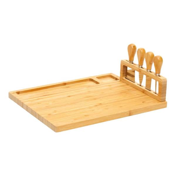 Esepony Bamboo Cheese Board and Charcuterie Boards Set and Serving Tray ...