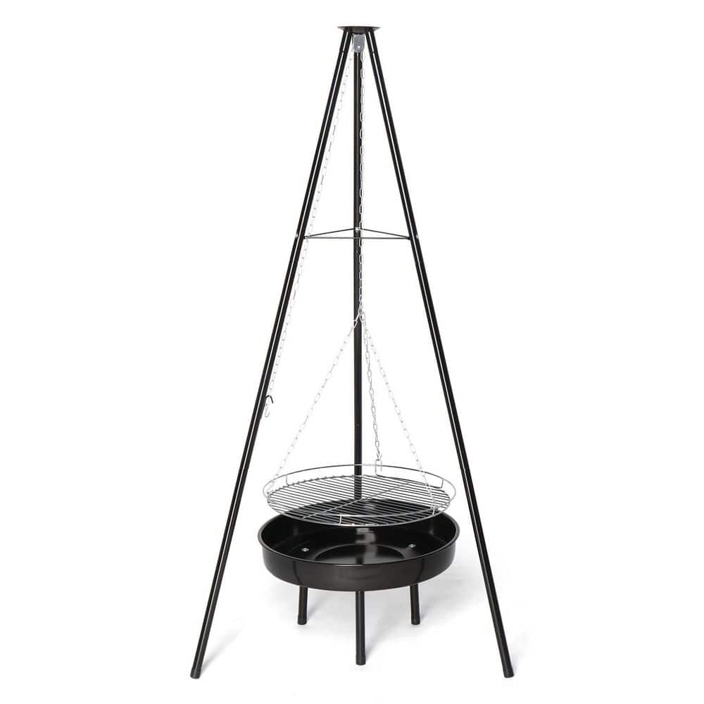 Karl home Campfire Tripod Grill Adjustable Height BBQ Grill Grate with ...