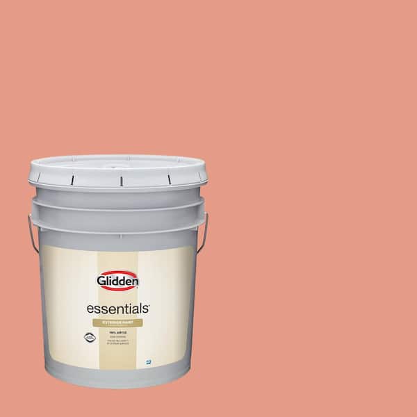 Glidden Essentials 5 gal. PPG1192-5 Opal Fire Satin Exterior Paint ...