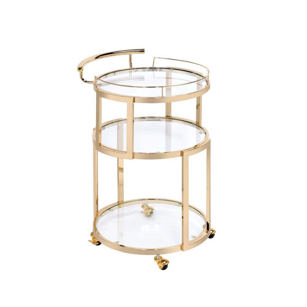 Tileon Gold Kitchen Cart with Wheels AYBSZHD1223 - The Home Depot